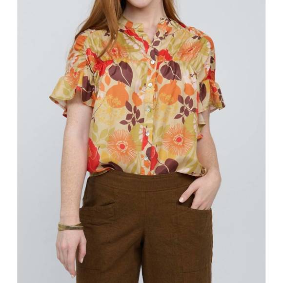 ivy jane | Tops | New Ivy Jane Sydney Ruffle Top In Multi Color | Poshmark